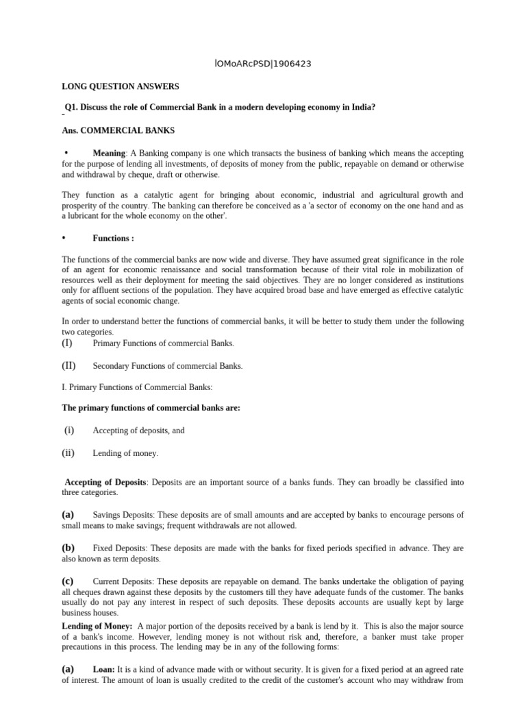 banking-law-notes | PDF | Banks | Loans