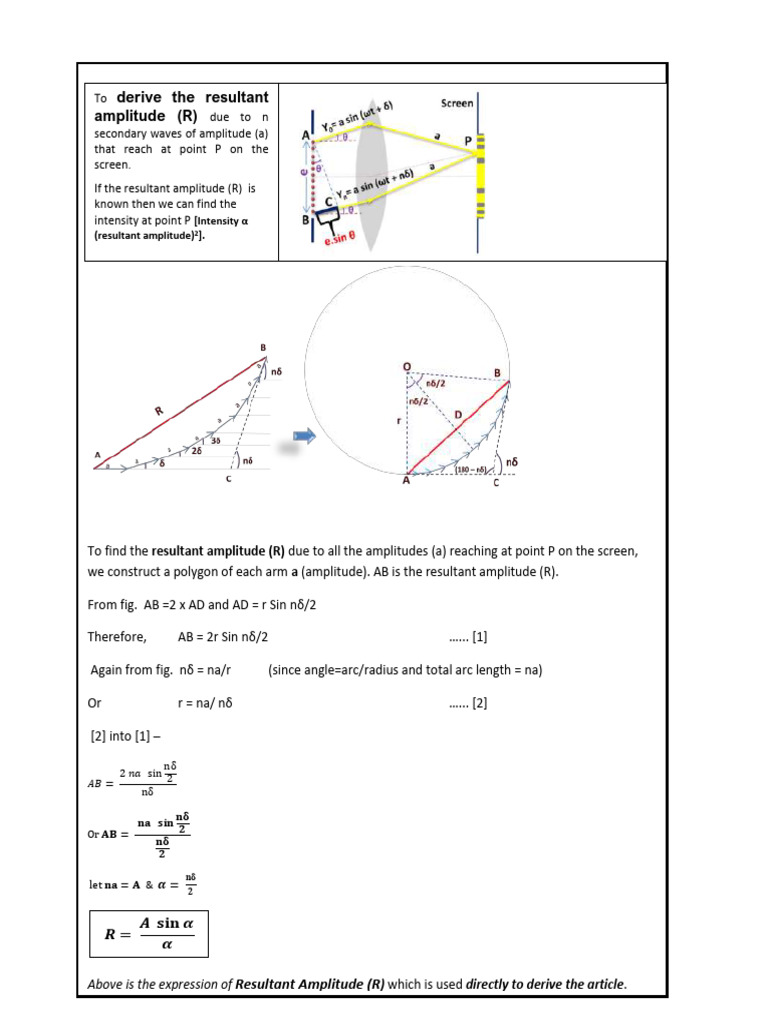 Physics - UNIT 1 - Diffraction | PDF | Angular Resolution | Diffraction