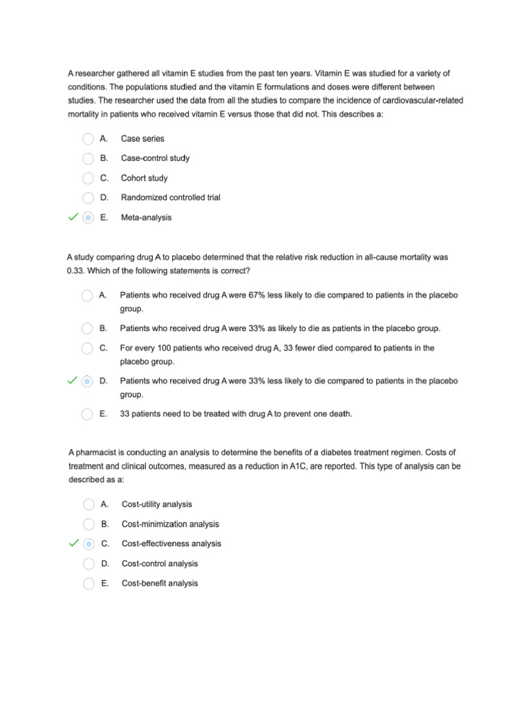 Pharmacy Exam | PDF