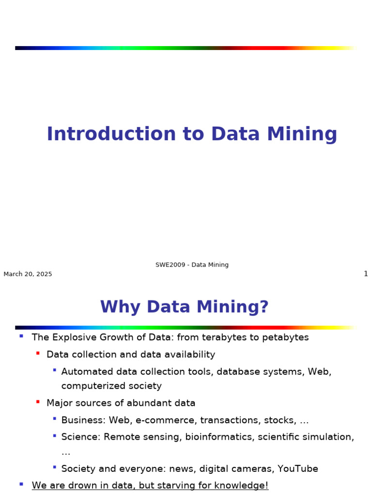 1-Introduction To Data Mining-13-12-2024 | PDF | Data Mining | Databases