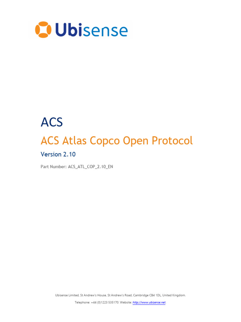 ACS Atlas Copco Open Protocol | PDF | Transmission Control Protocol | Port (Computer Networking)