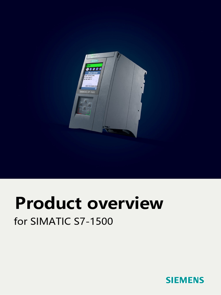 Product Overview For SIMATIC S7-1500 | PDF | Central Processing Unit | Computer Science