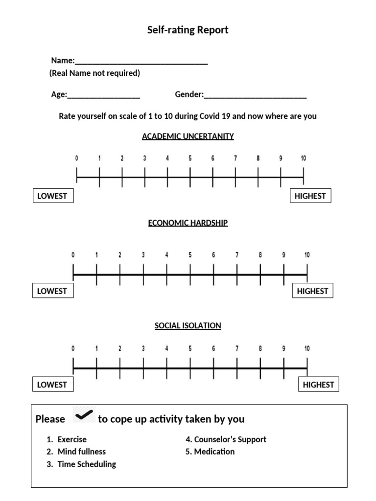 Self Rating | PDF