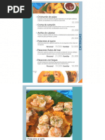 Menú Digital Restaurante Campomar | PDF | Mariscos | Alimentos