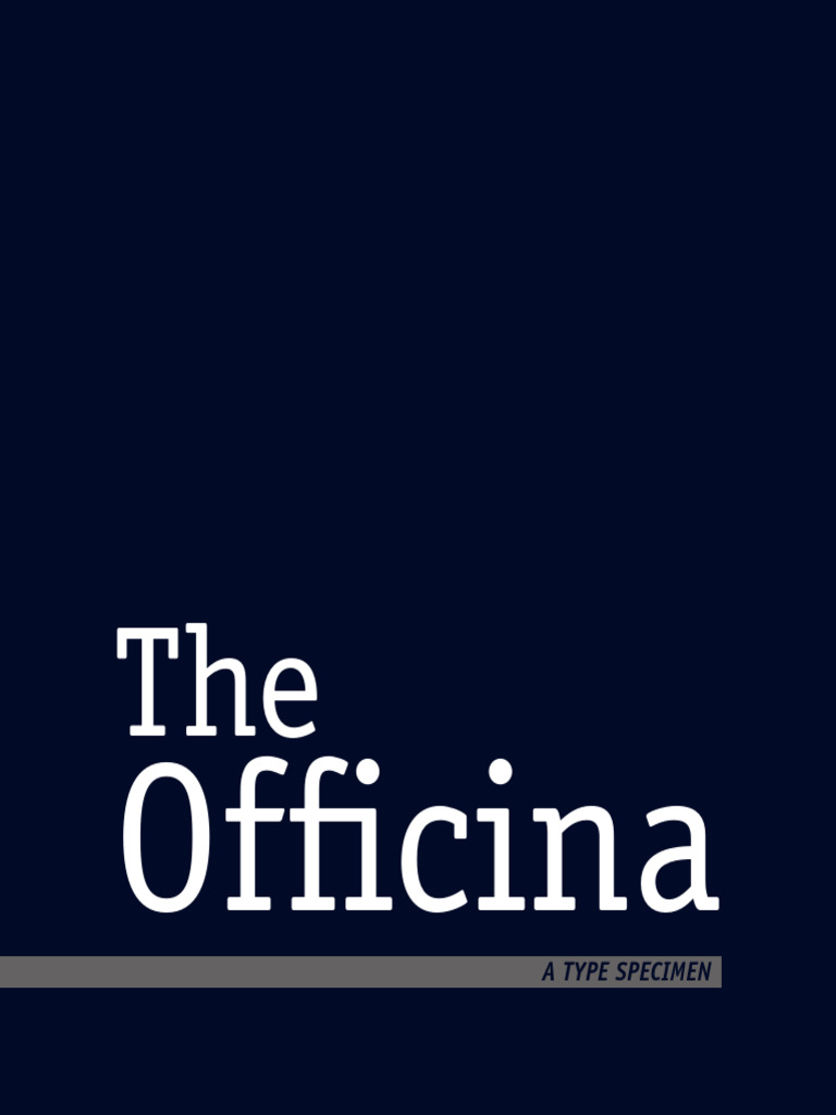 Officina Type Specimen 2 | PDF | Typefaces | Serif