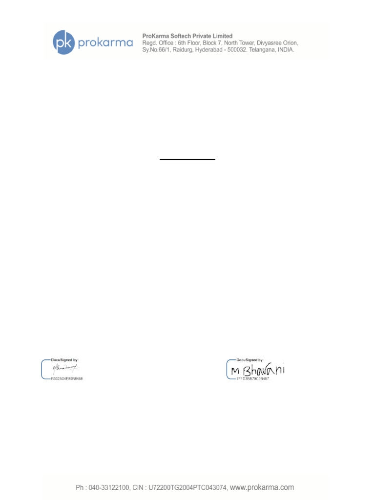 M Bhavani -ProKarma_Offer | PDF