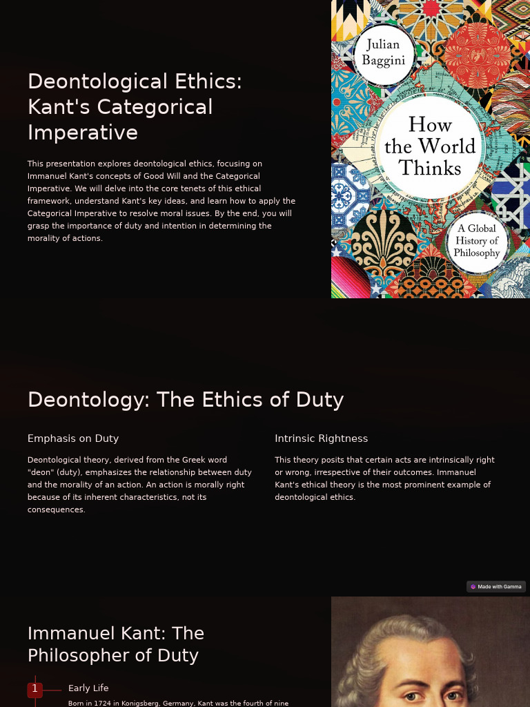 CHAPTER 4 Deontological Report | PDF | Immanuel Kant | Liberal Arts Education