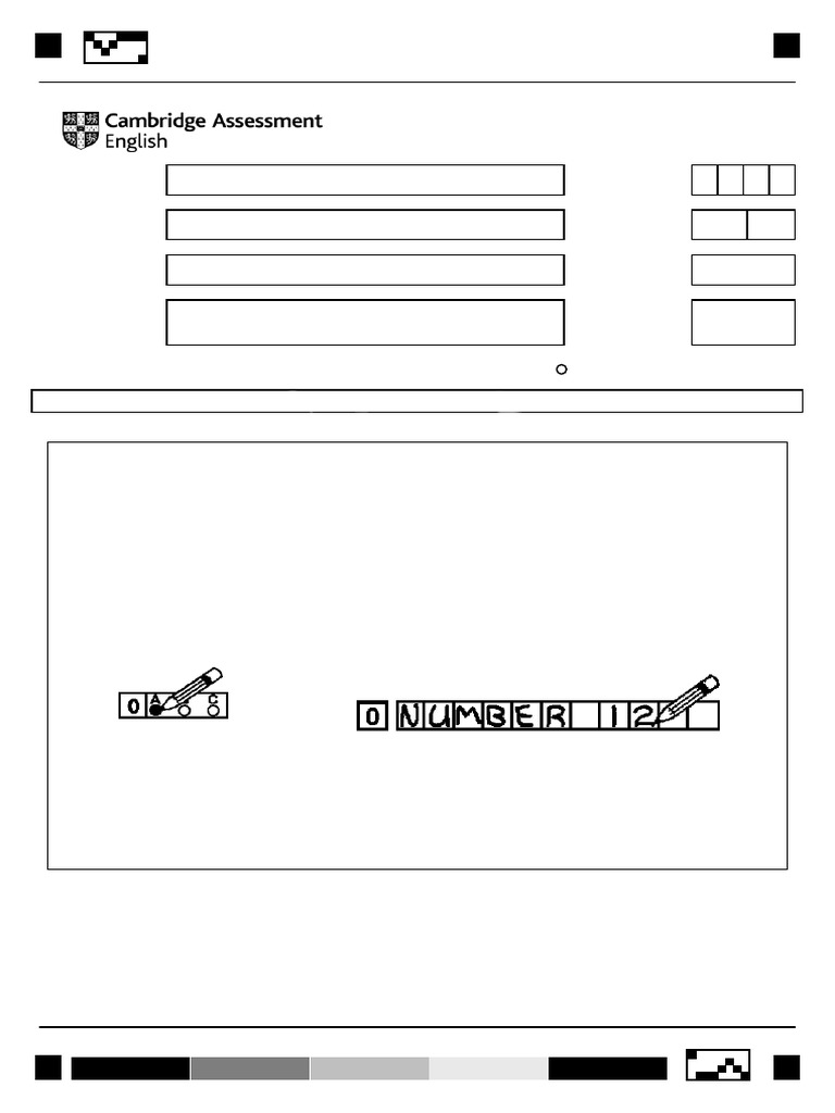 B2 First Listening Sample Answer Sheet 2 | PDF