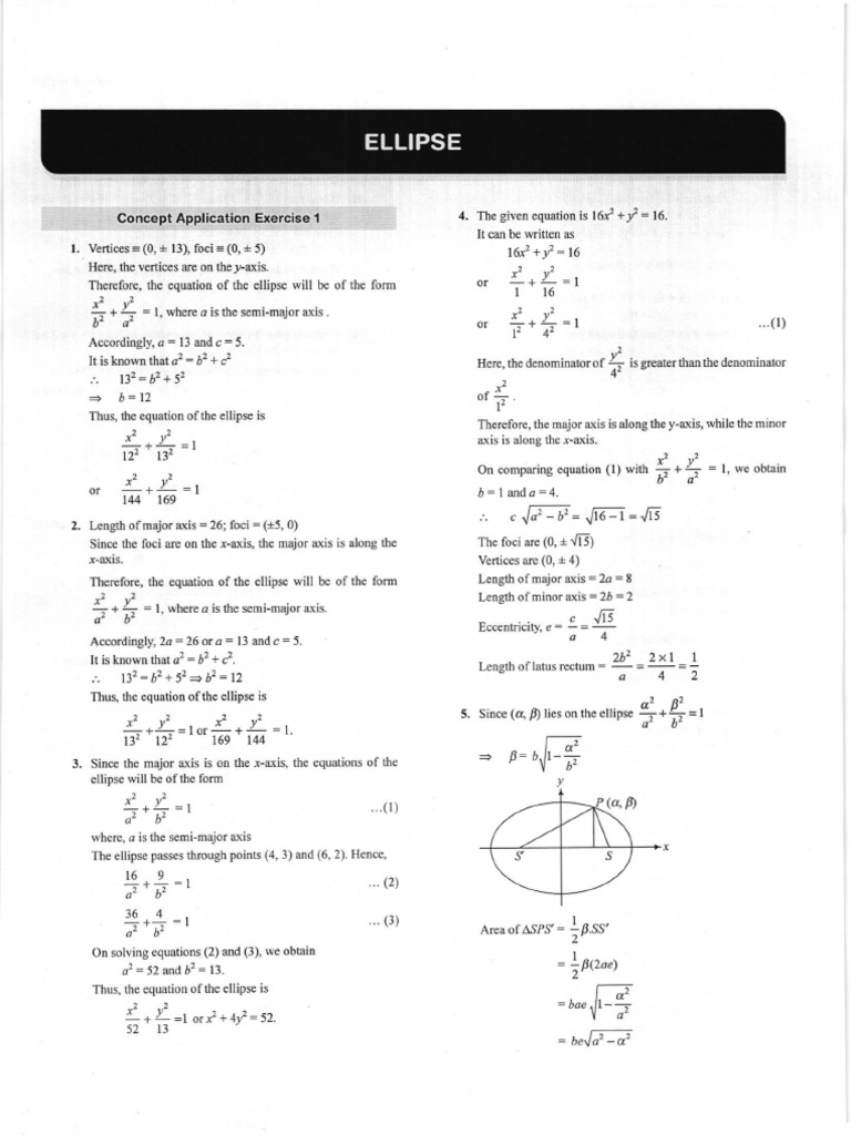 Ellipse Module Sol. | PDF | Ellipse | Analytic Geometry