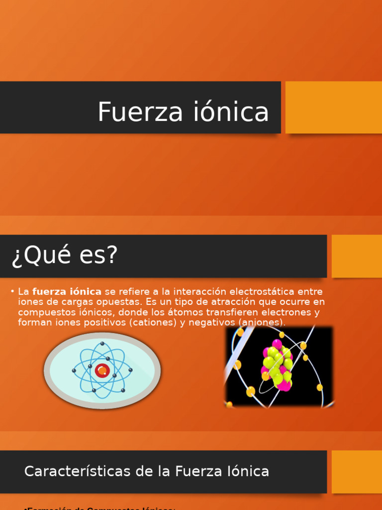 Fuerza Iónica | PDF
