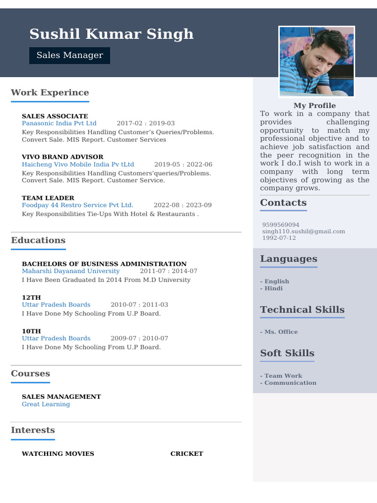 Sushil Kumar Singh_Resume_Apna | PDF