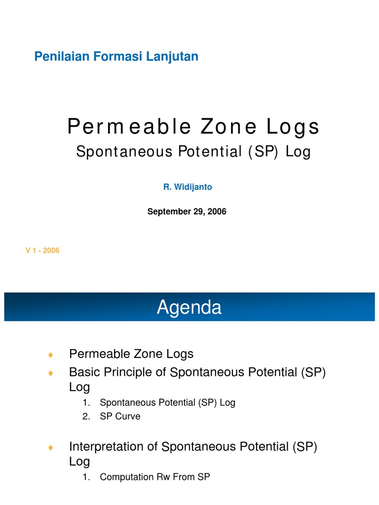 03 Permeable Zone Logs SP | PDF
