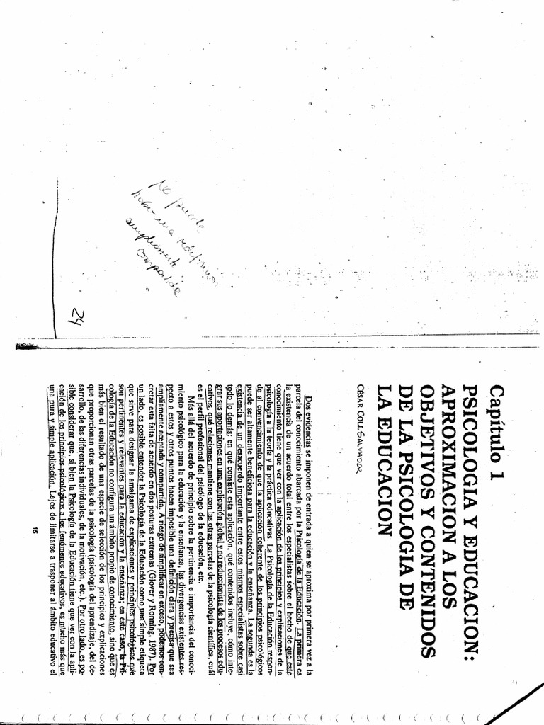 Psicología+y+Educación +César+Coll | PDF