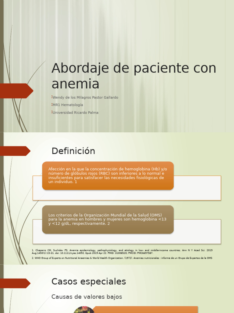 Abordaje de Paciente Con Anemia | PDF | Anemia | Especialidades Medicas