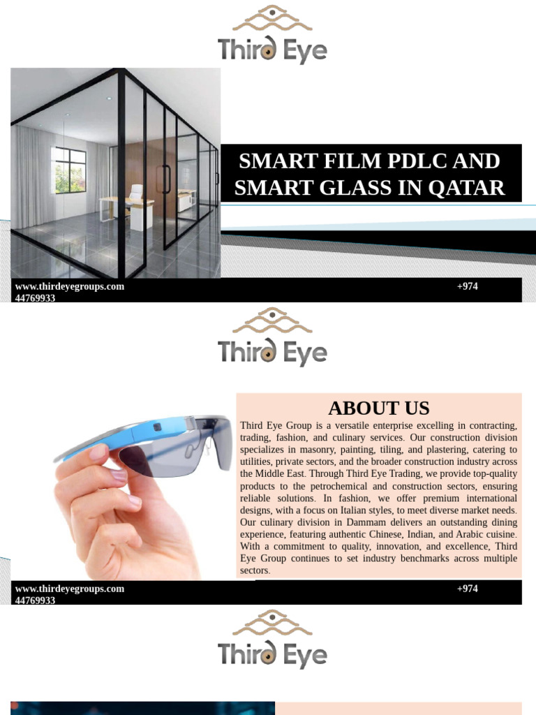 Smart Film PDLC and Smart Glass in Qatar | PDF | Glasses | Architectural Design