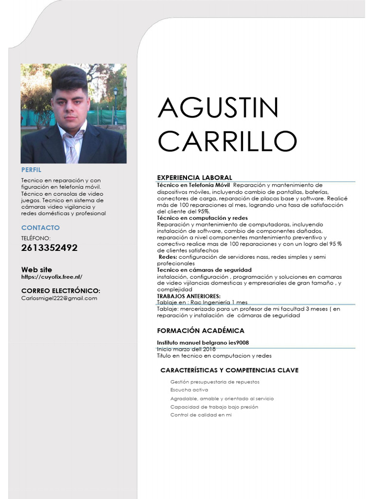 Curriculum agustín carrillo areglado-1 | PDF