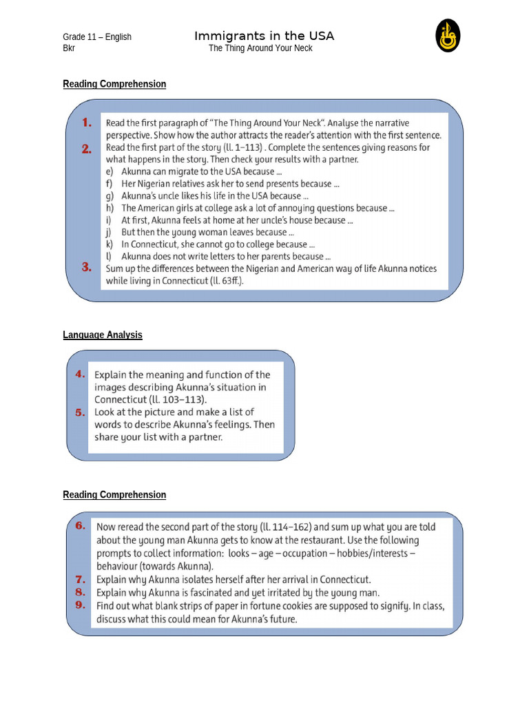 WS The Thing Around Your Neck | PDF