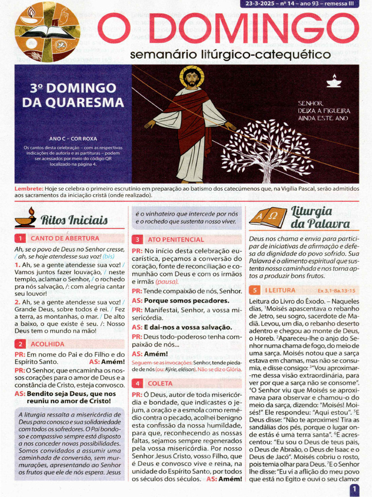 Q03 (C) 2025-03-23 Tire - Sandalias CONVERSAO MISSA | PDF