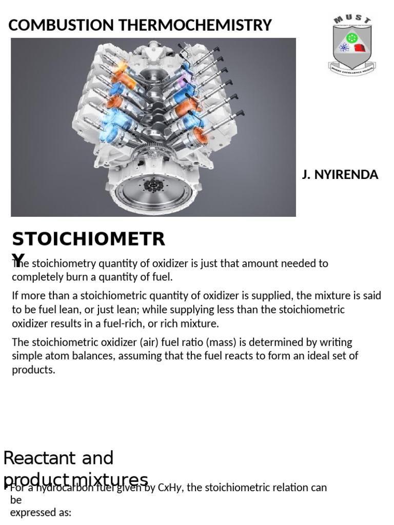 Stoichiometric Combustion Analysis Guide | PDF | Stoichiometry | Combustion