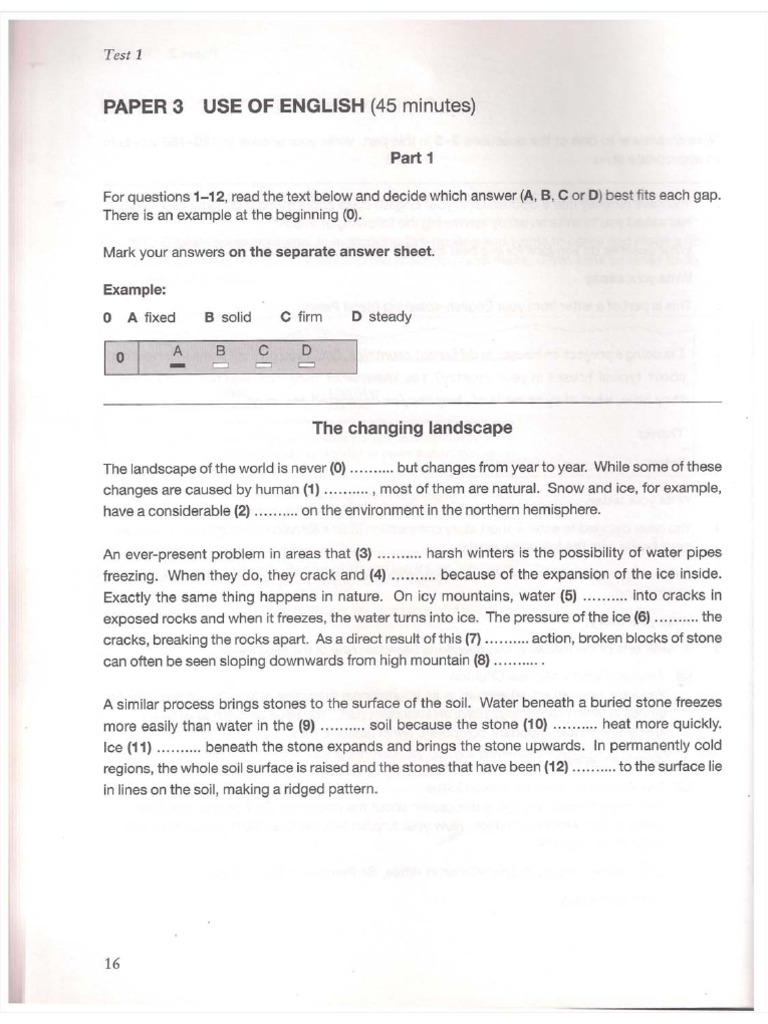 FCE Use of English Practice | PDF