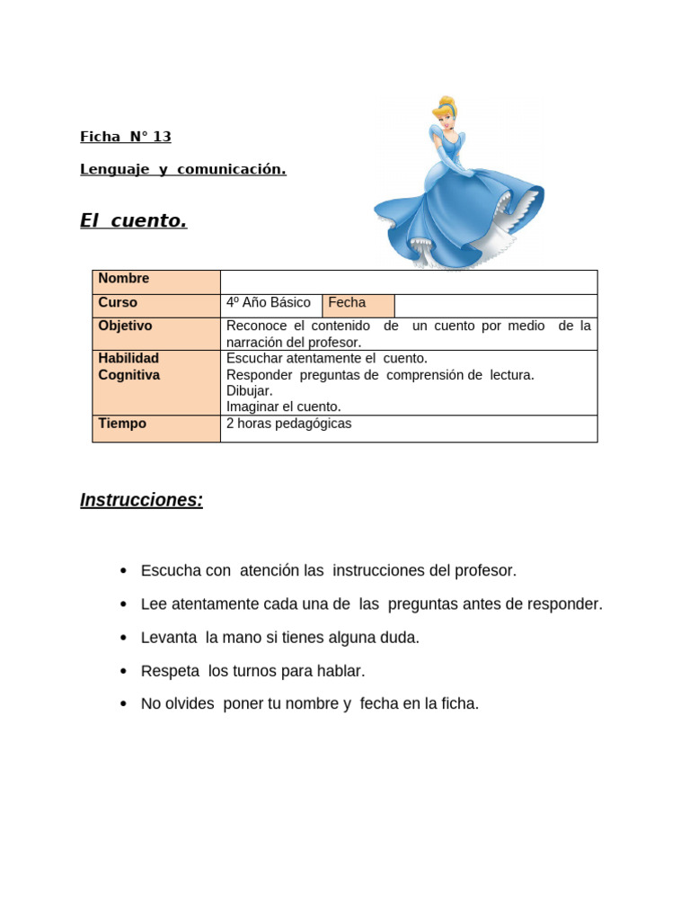 Ficha 13 Lenguaje Unidad 2 4to Clase 32 | PDF