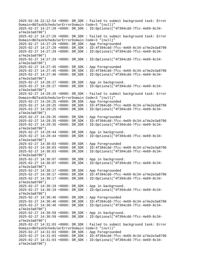 Background Task Submission Errors | PDF