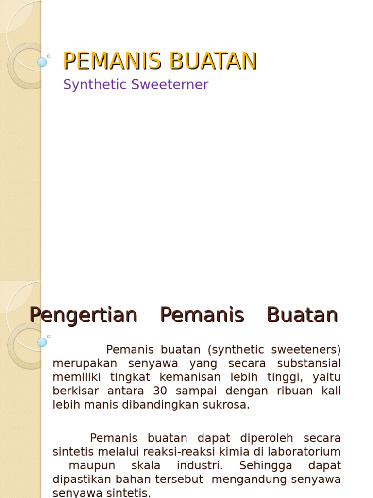 Pemanis Buatan | PDF