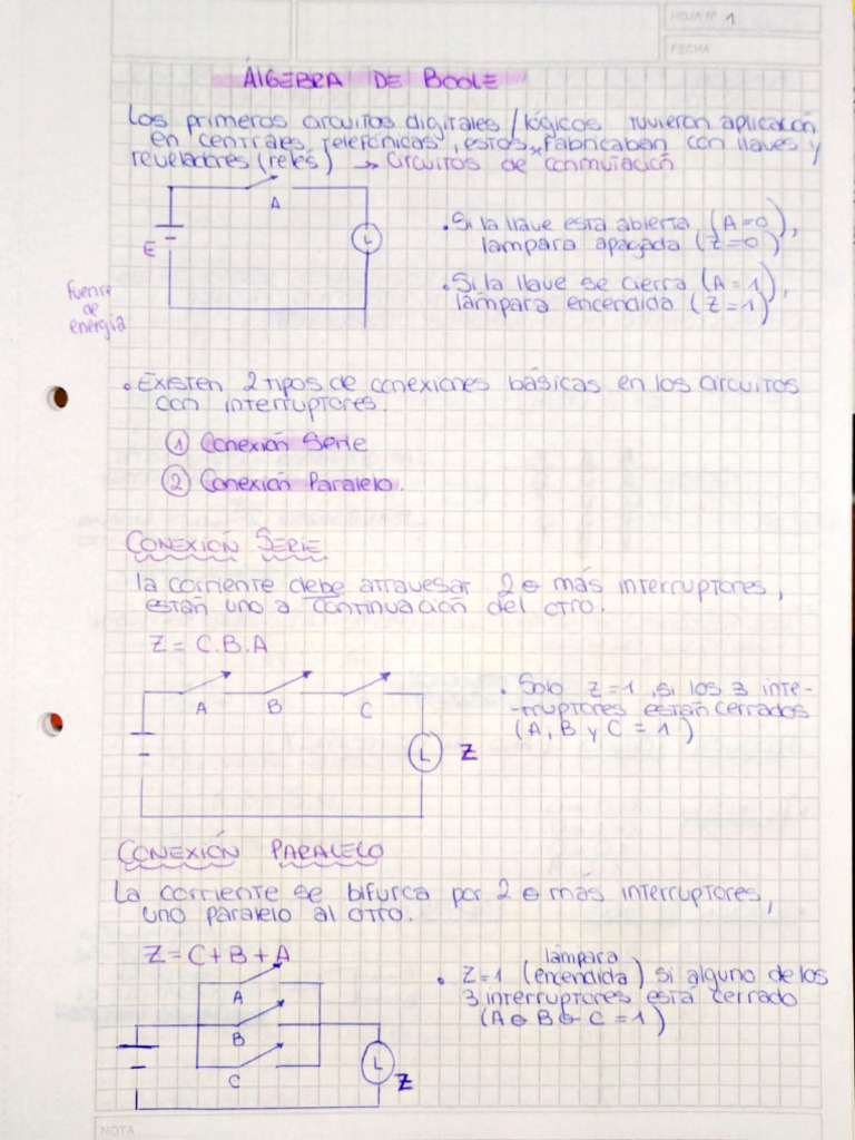 Álgebra de Boole - TD1 | PDF