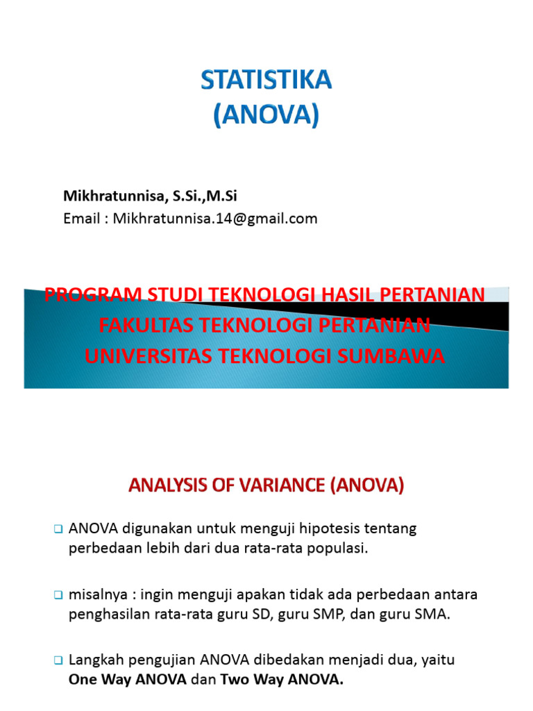 Anova | PDF