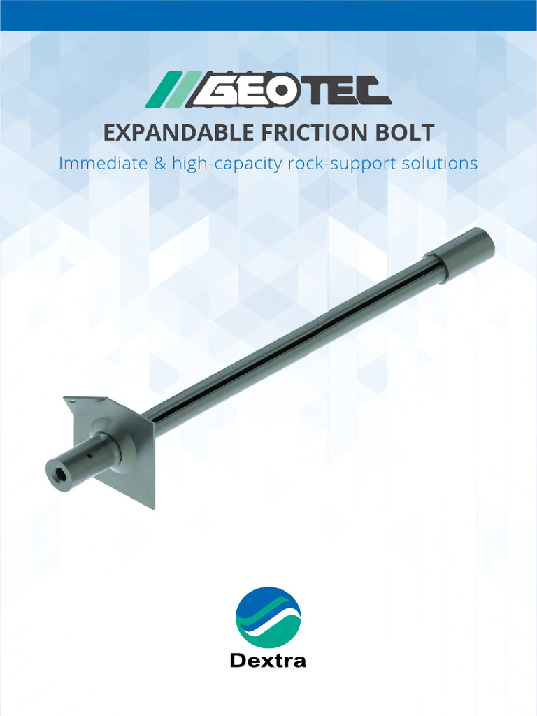 Expandable Friction Bolt Solutions | PDF | Screw | Friction