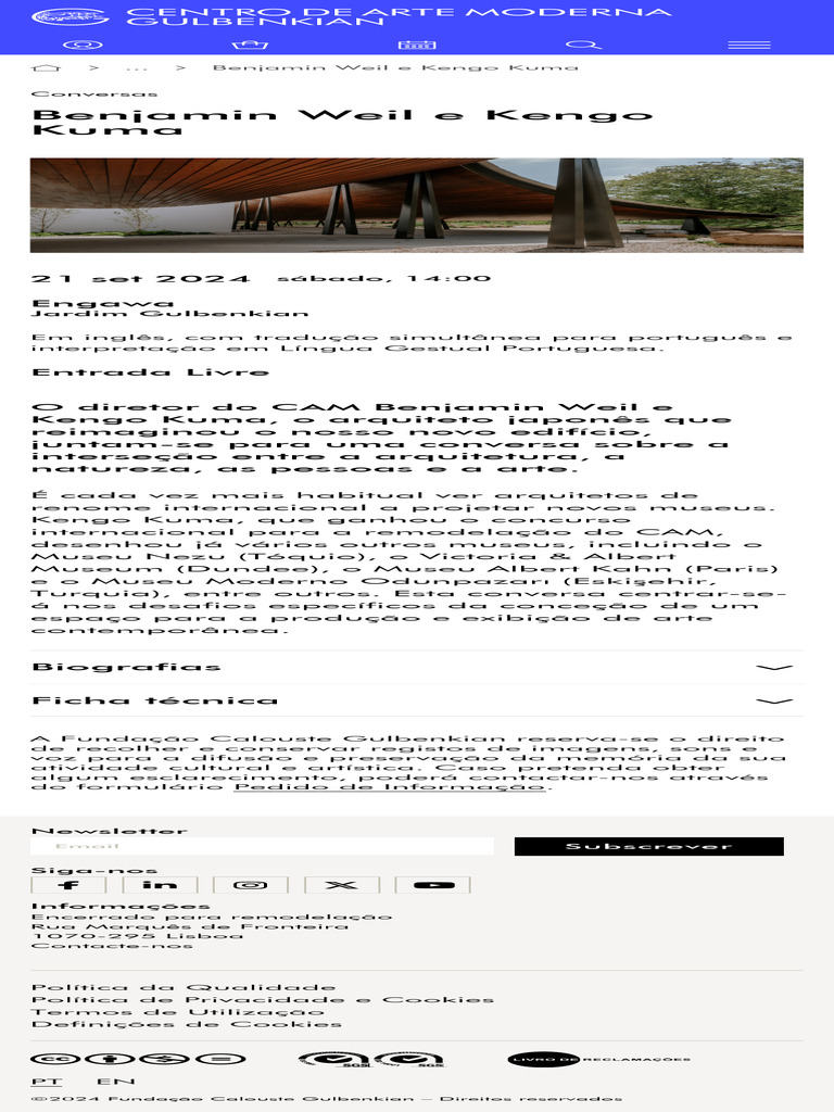 Benjamin Weil e Kengo Kuma - Centro de Arte Moderna | PDF