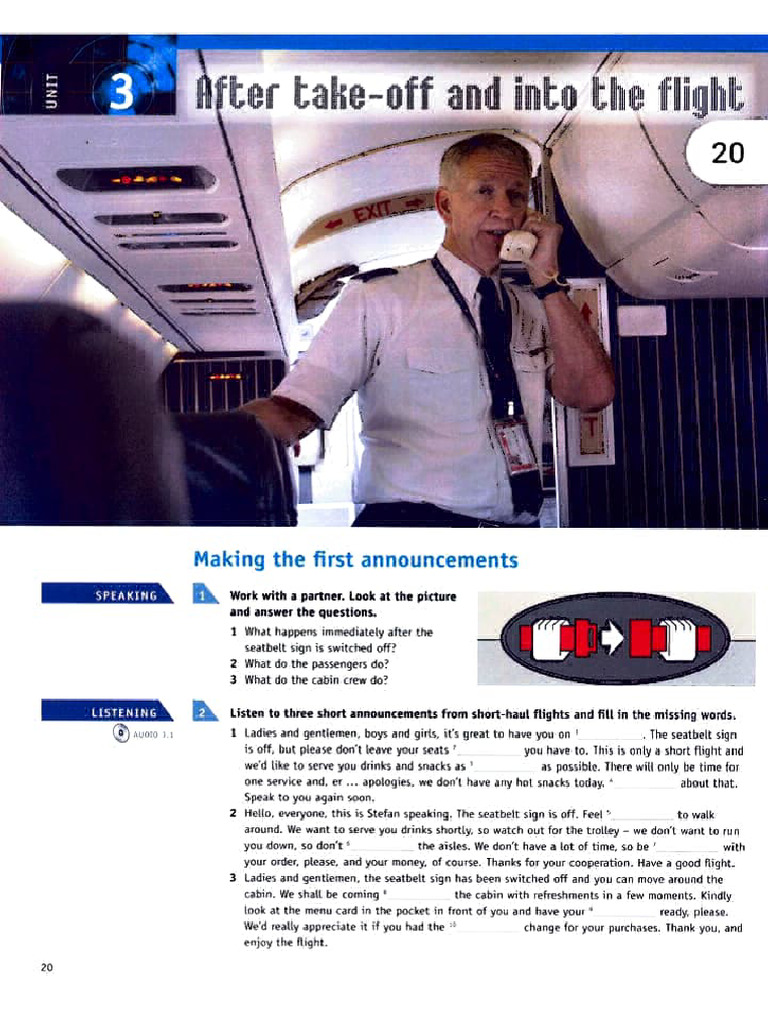 Unit 3. English Cabin Crew. | PDF