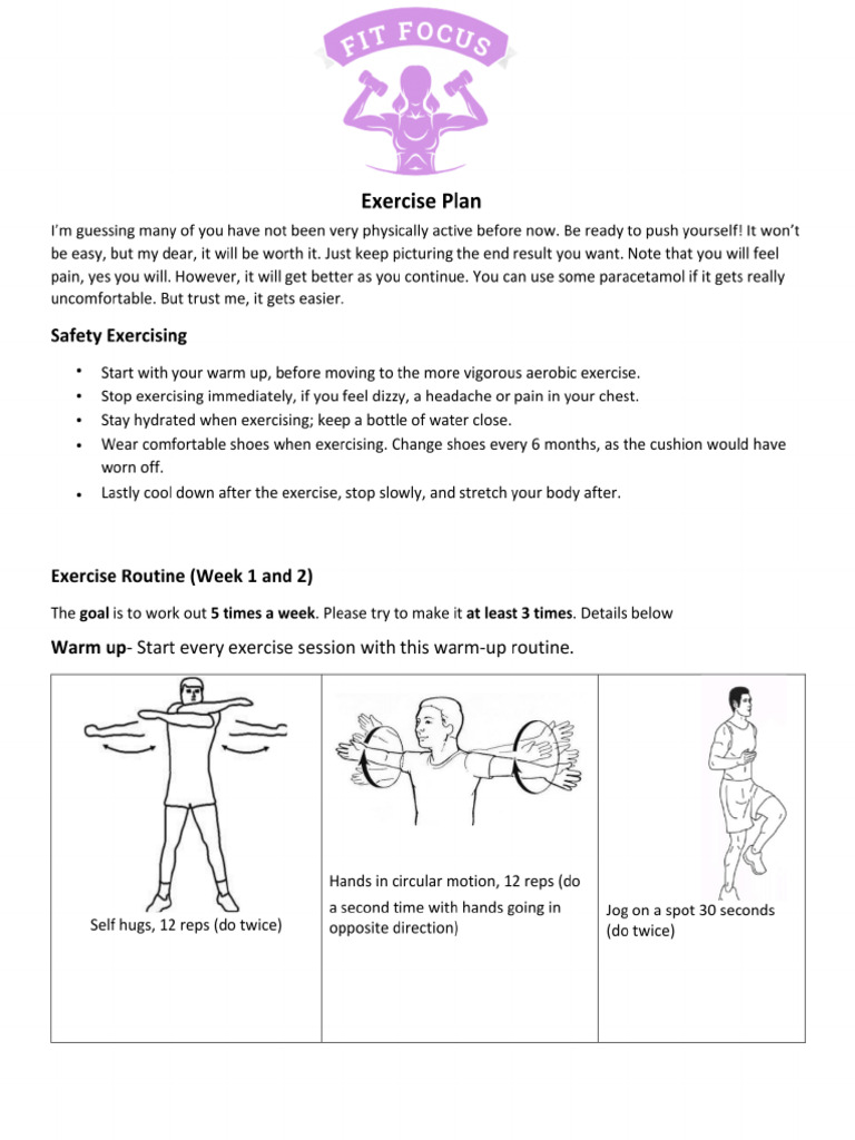 Fit Focus Exercise Plan | PDF