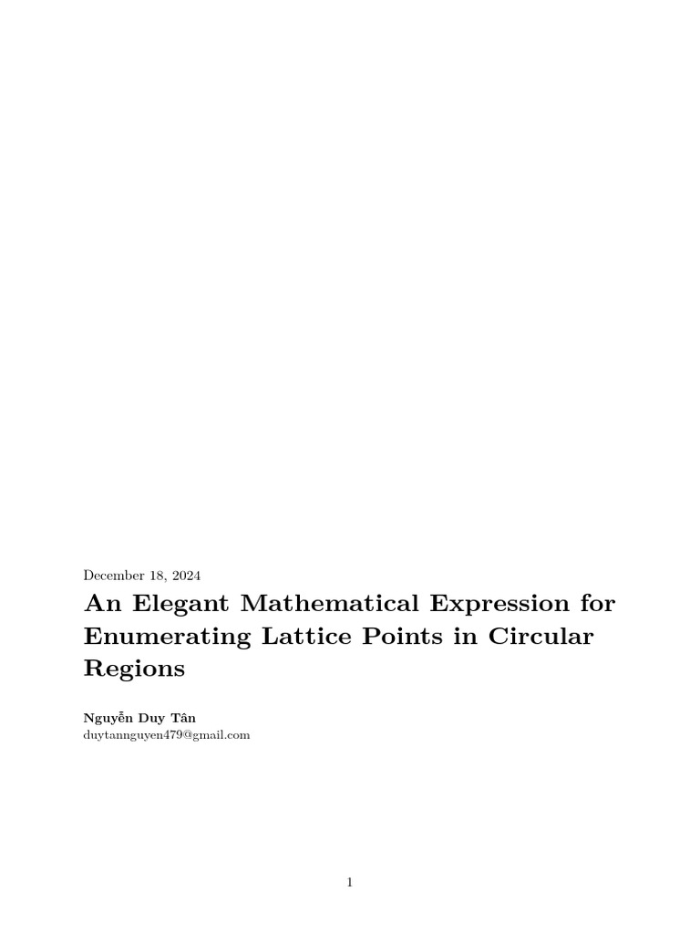 An-Elegant-Mathematical-Expression-for-Enumerating-Lattice-Points-in-Circular-Regions-1 | PDF ...