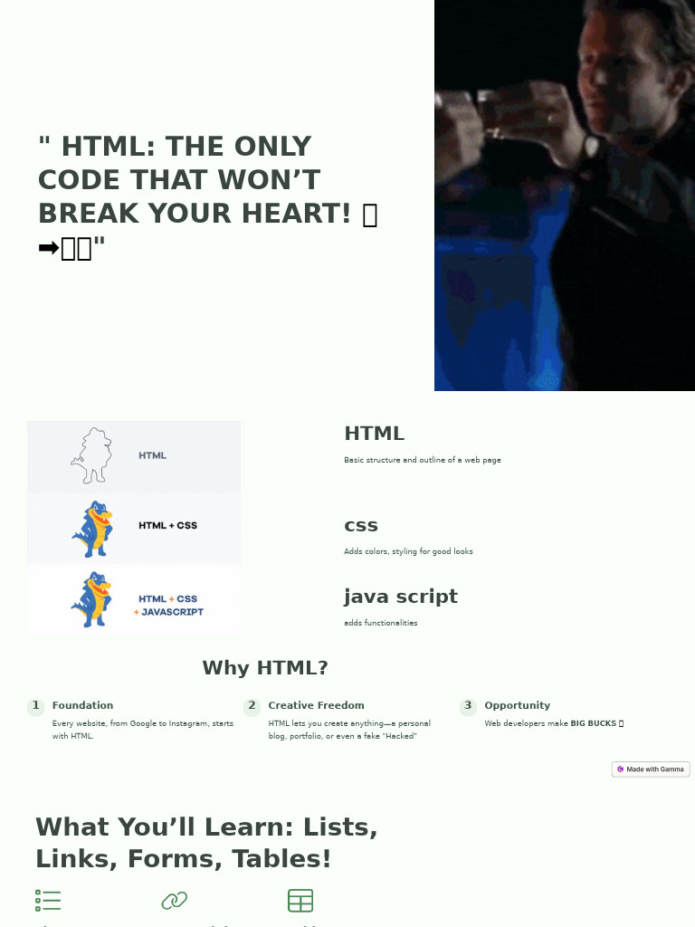 HTML The Only Code That Wont Break Your Heart | PDF | Html Element | Html