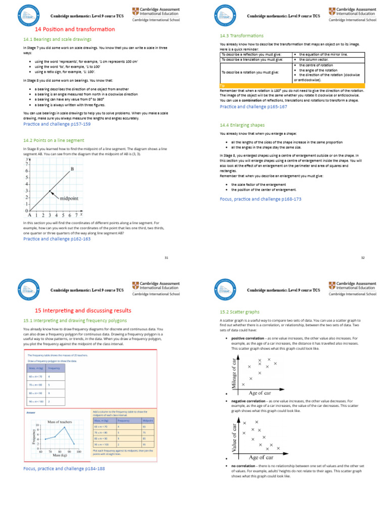 LEVEL 9 TCS UNIT 14 and 15 | PDF | Shape | Scatter Plot