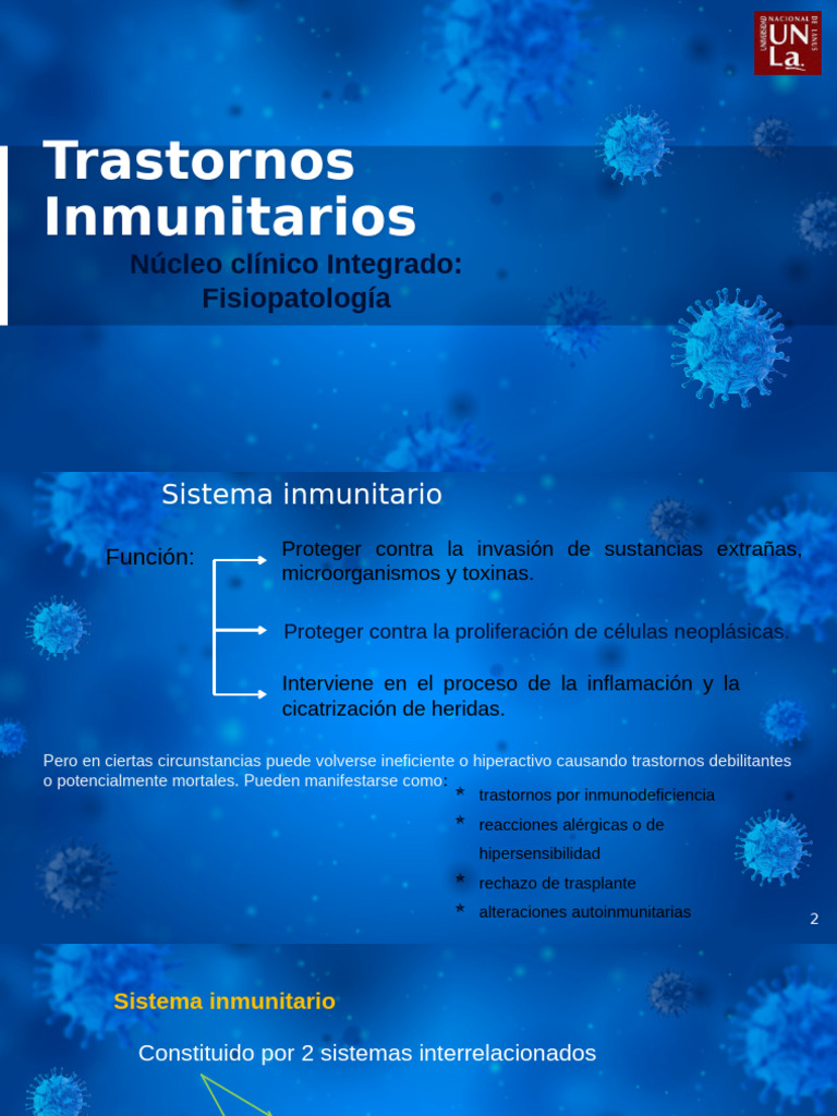 2 Trastornos Inmunitario | PDF | Sistema inmune | Infección