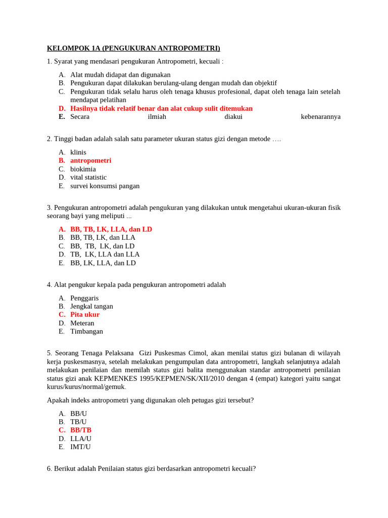 SOAL UAS KEP ANAK TK 2 | PDF
