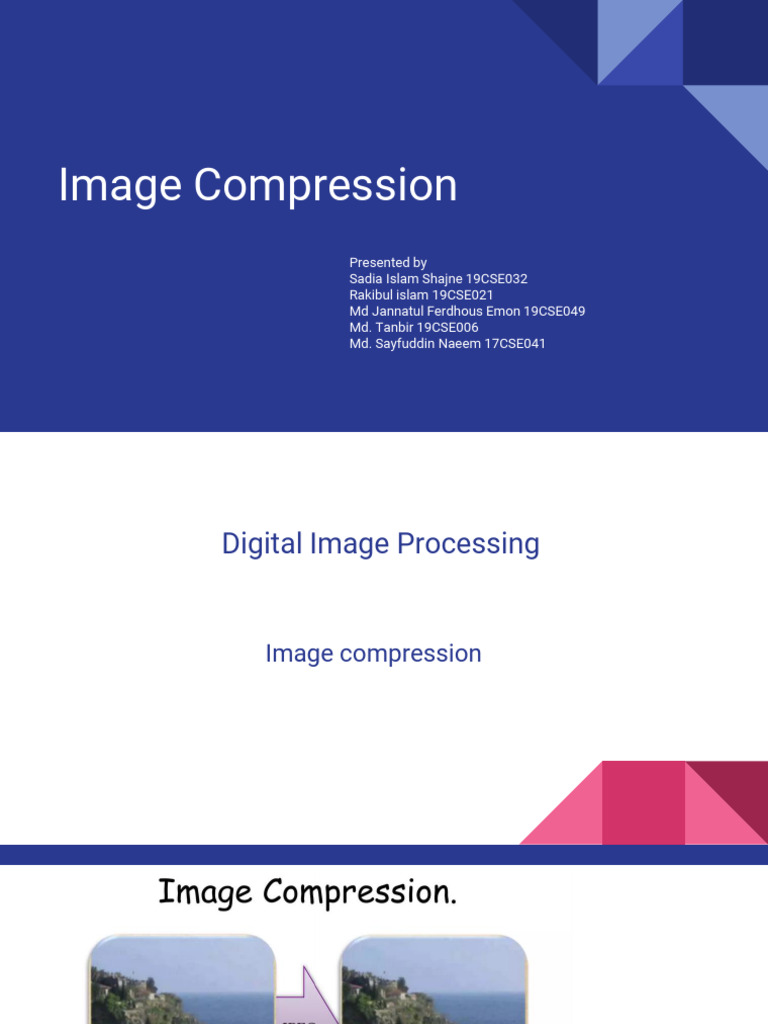 Group-8 DIP Presentation | PDF | Data Compression | Signal Processing