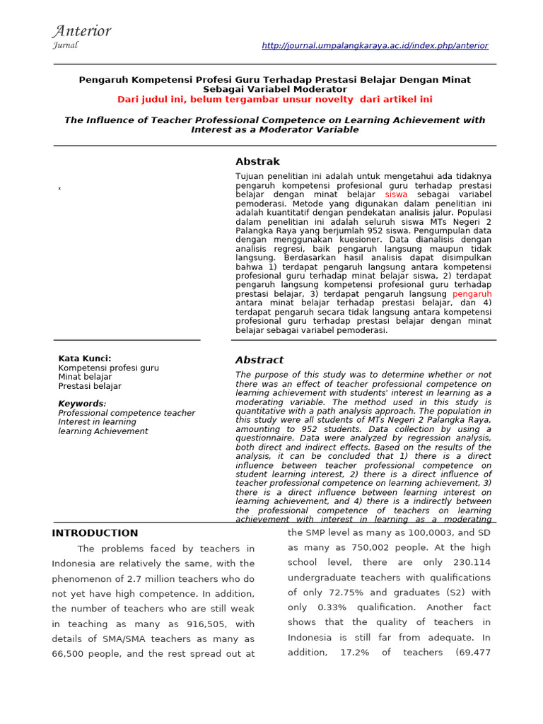 Contoh Artikel Kuantitatif | PDF | Coefficient Of Determination | Regression Analysis