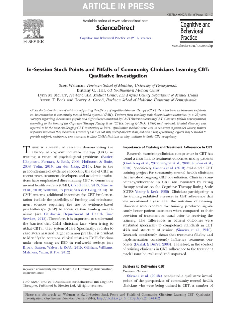 Stuck Points - Questionamento Socrático | PDF | Cognitive Behavioral ...