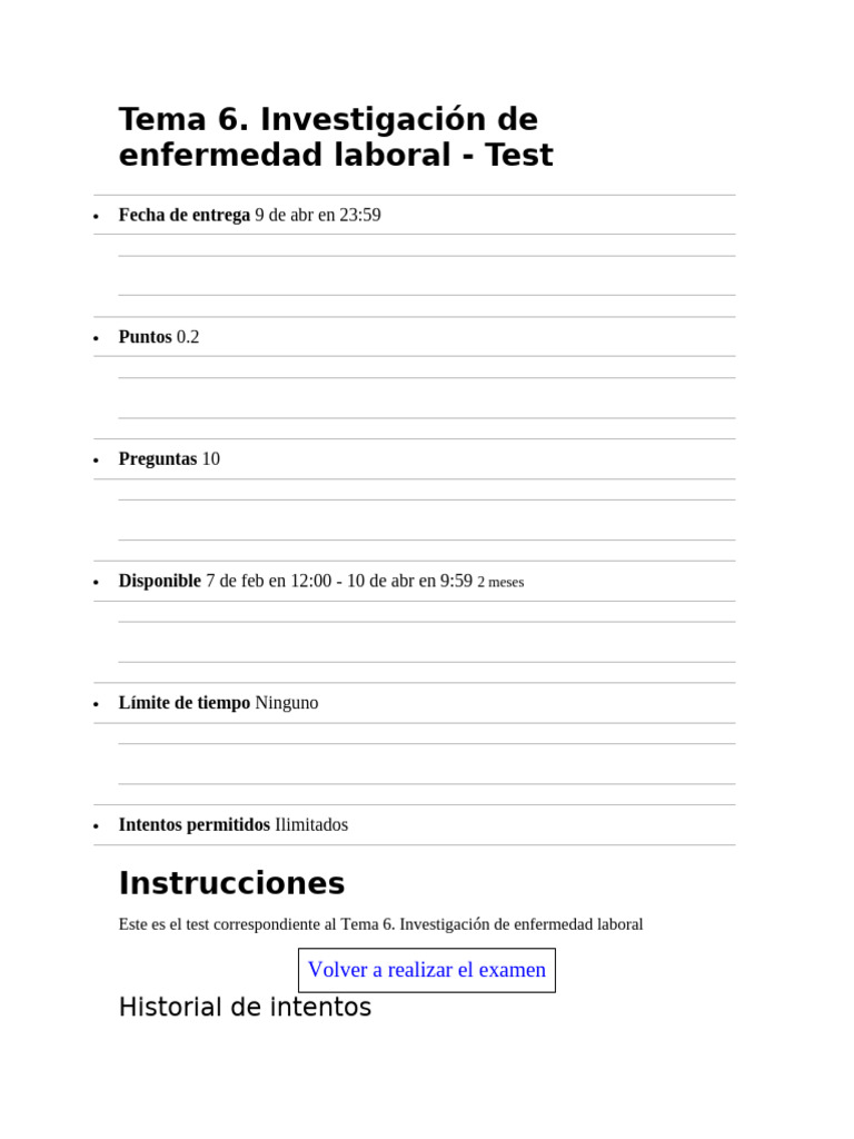 Test 6. Investigacion Enfer Laboral | PDF