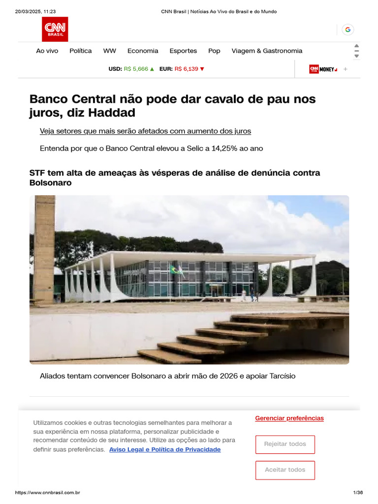 CNN Brasil _ Notícias Ao Vivo do Brasil e do Mundo | PDF | Brasil | Economia
