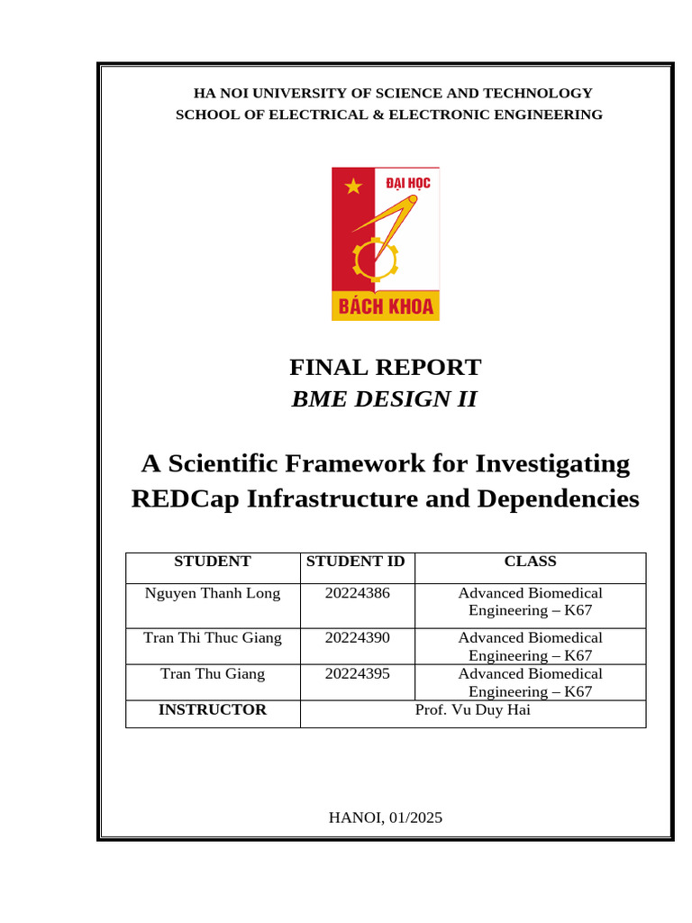Final Report - BME Design 2 | PDF | Database Index | Apache Http Server