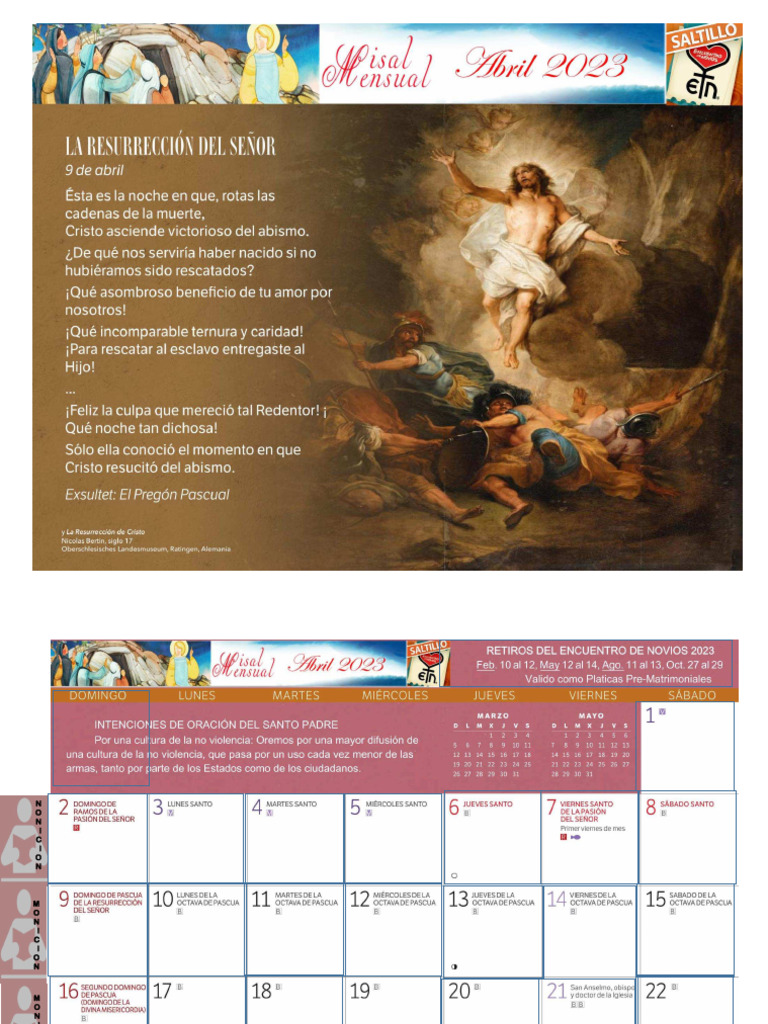 04 Misal Mensual Abril SS 2023 - Opt | PDF | Jesús | Cristo (título)