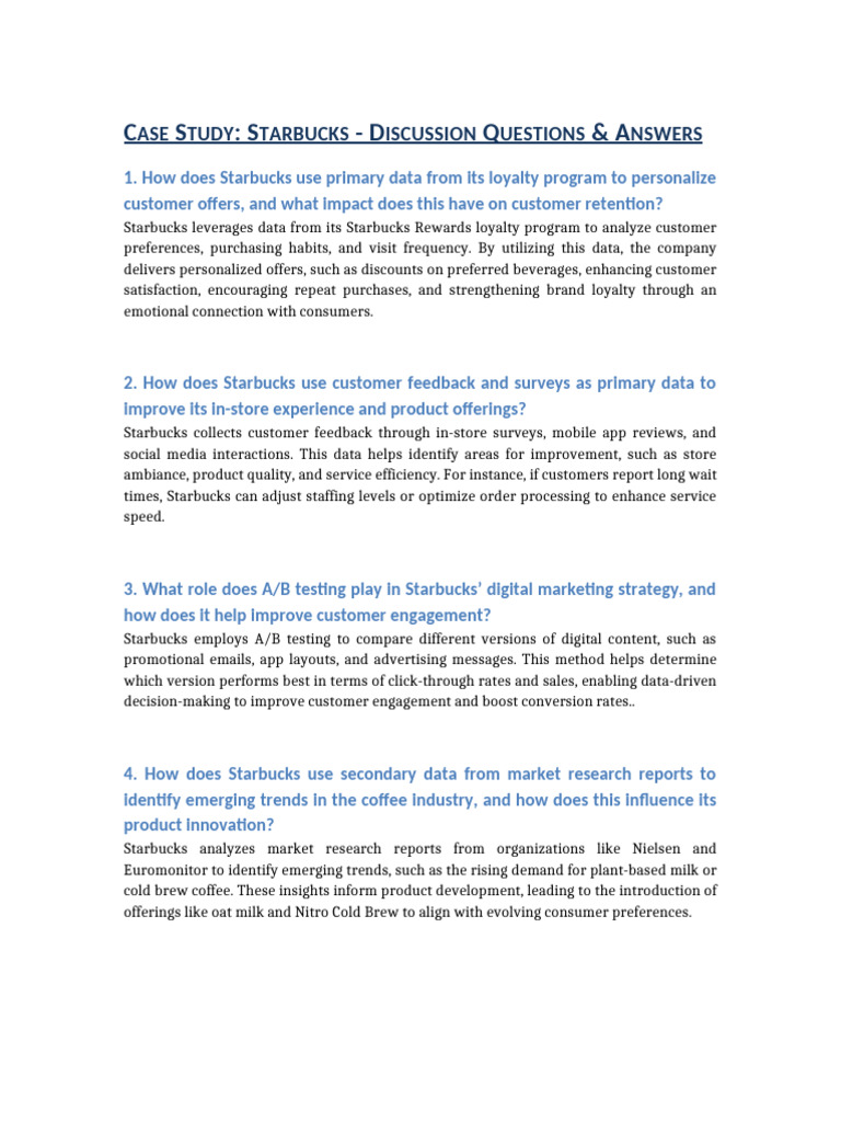 Starbucks Data-Driven Marketing Insights | PDF | Starbucks | Marketing