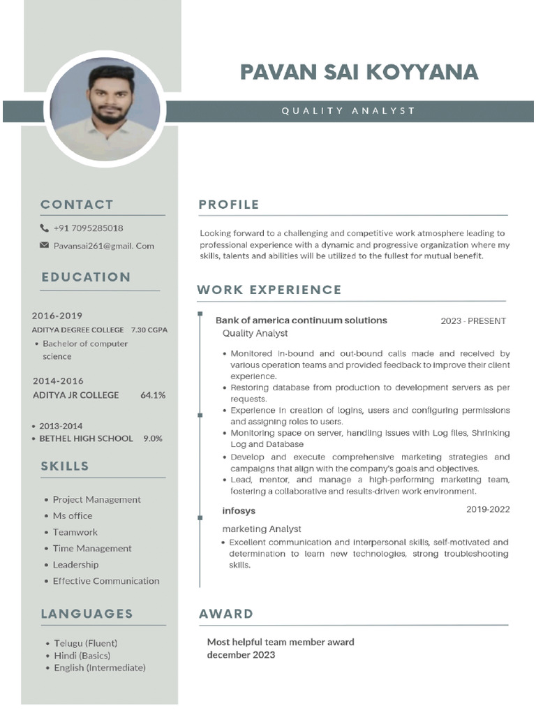 Pavan's Resume | PDF