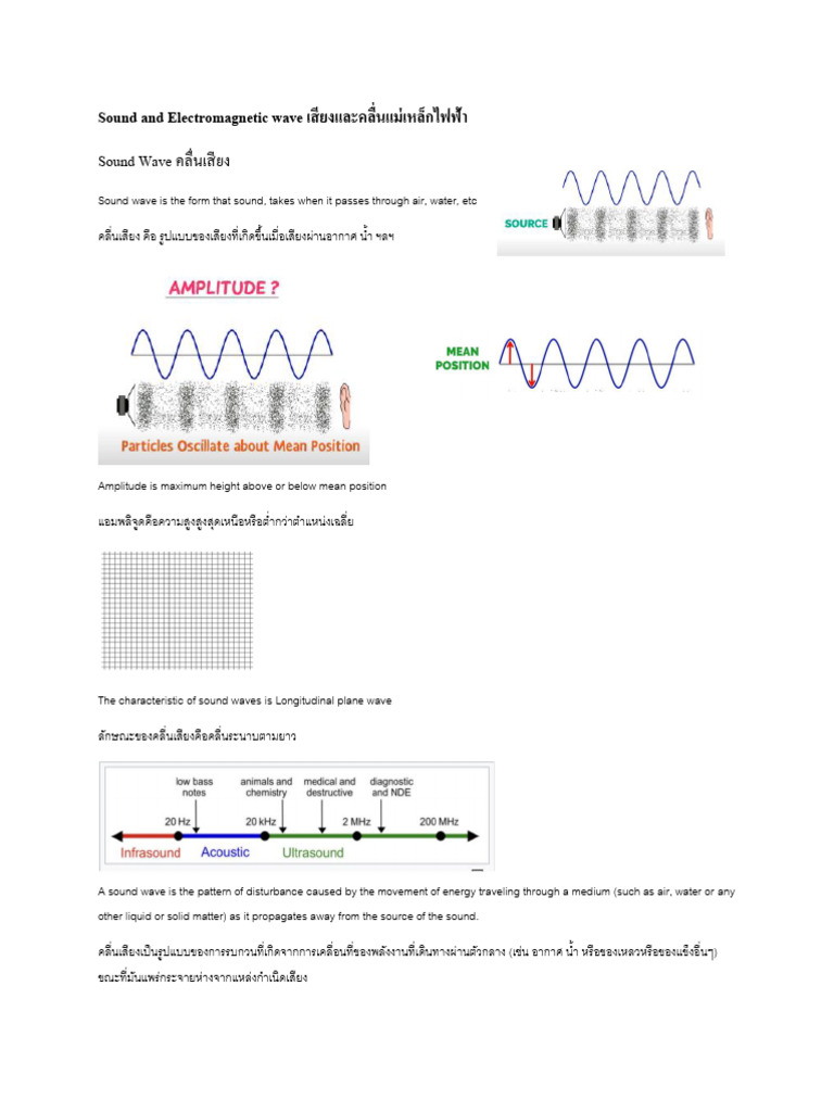บทที่ 3 Sound and Electromagnetic wave | PDF