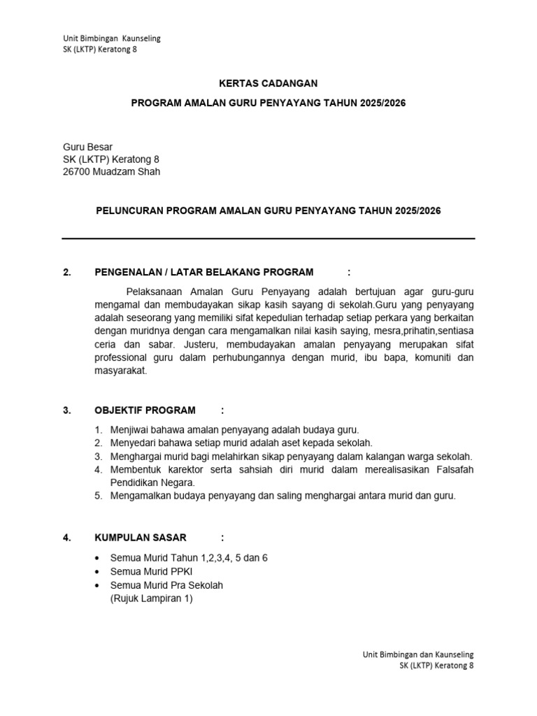 Kertas Kerja AGP 2025 | PDF