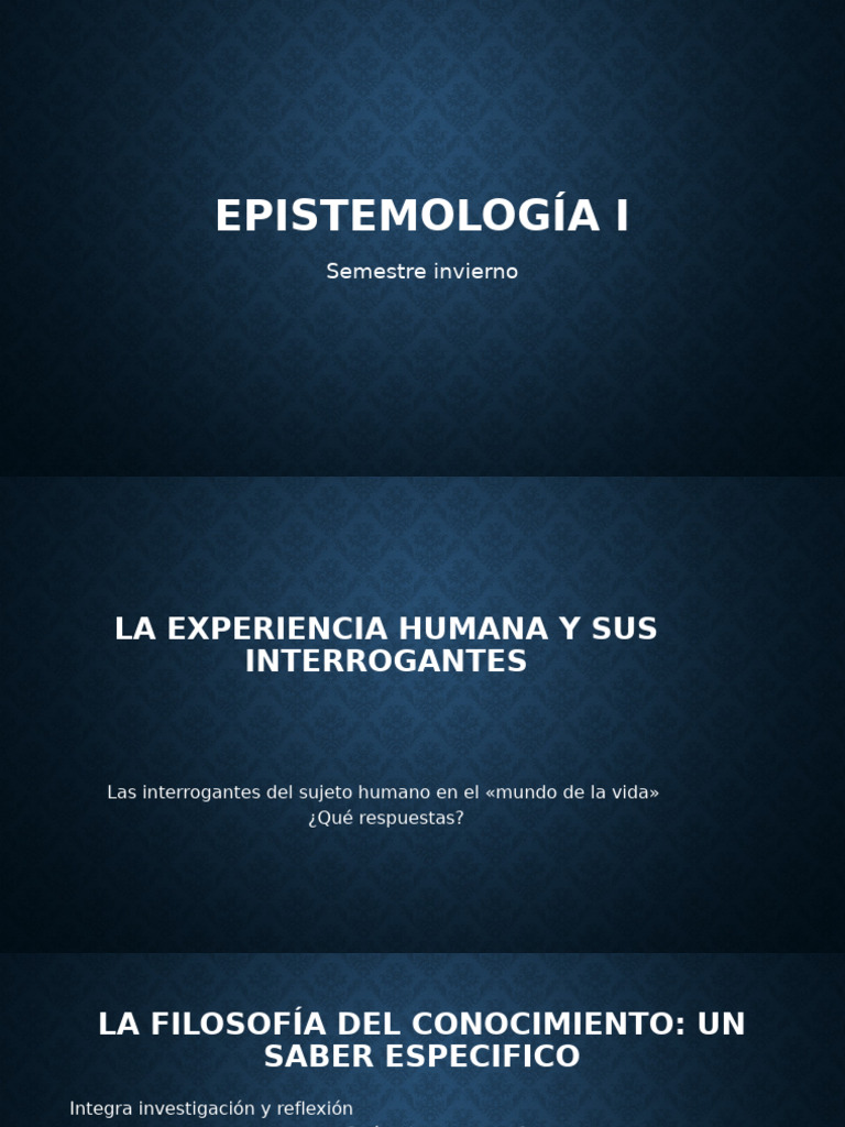 I. Epistemología | PDF | Certeza | Verdad